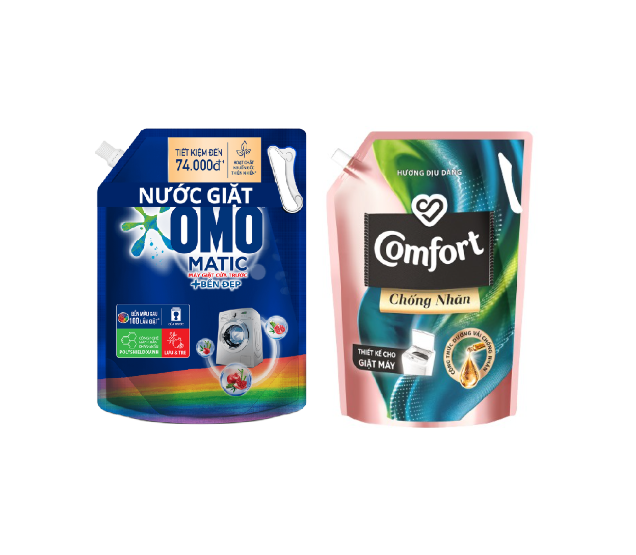 UShop. Combo OMO Matic Bền Đẹp Cửa Trước và Comfort Chống Nhăn Hương ...